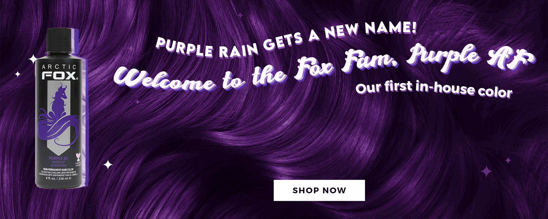 Arctic Fox Semi-Permanent Hair Color #PURPLE AF - 100% Vegan & Cruelty ...